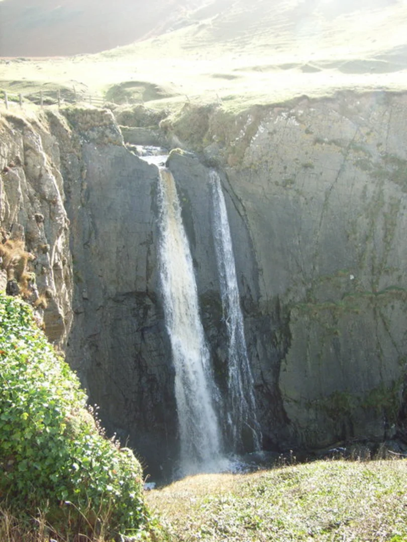 Blackchurch Rock, Speke's Mill Mouth Waterfall, Marsland Cliff and
