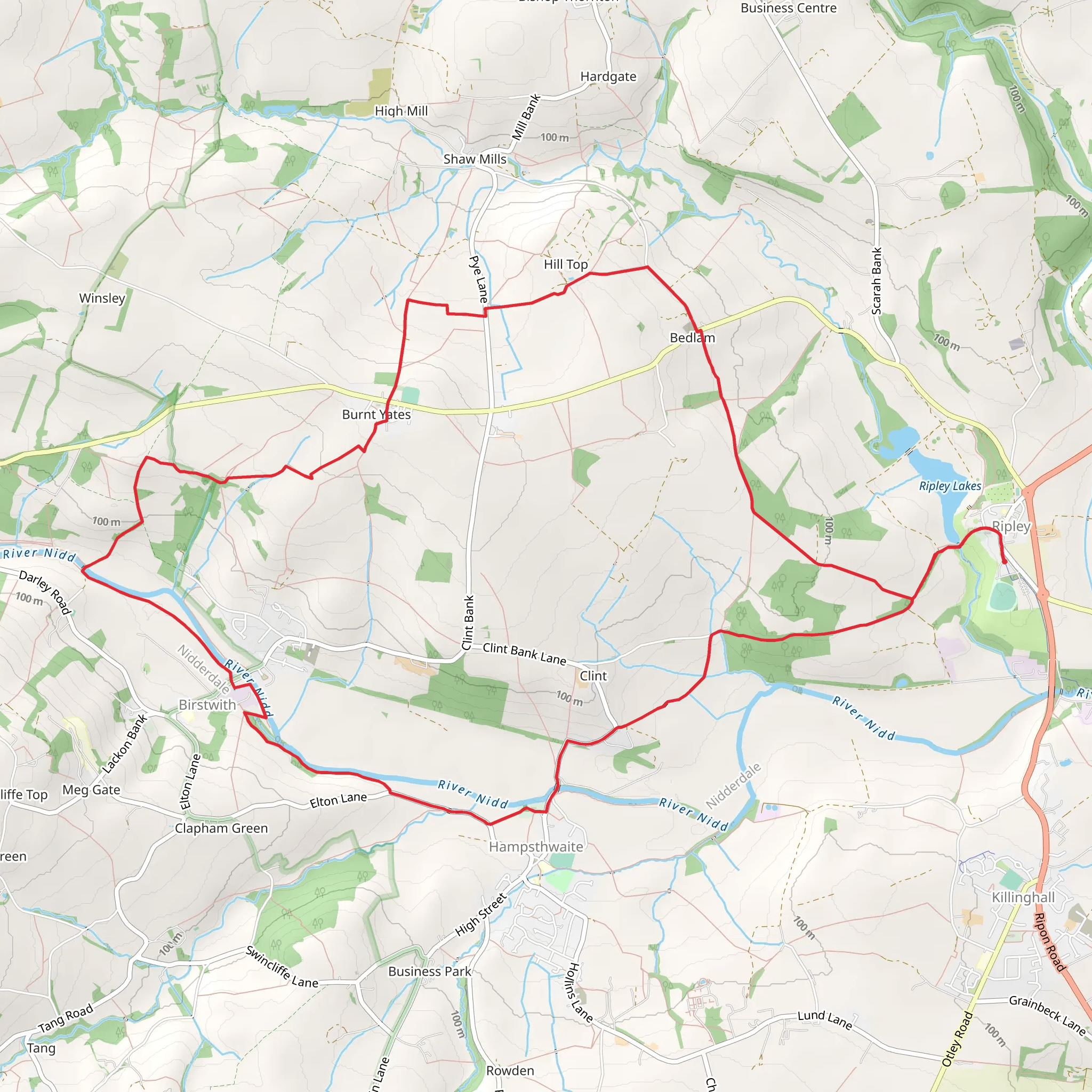 Ripley, Birstwith and Burnt Yates Circular Walk | North Yorkshire | En
