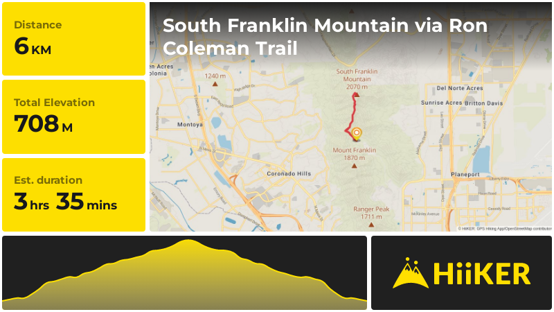 South Franklin Mountain via Ron Coleman Trail | El Paso County | Texas