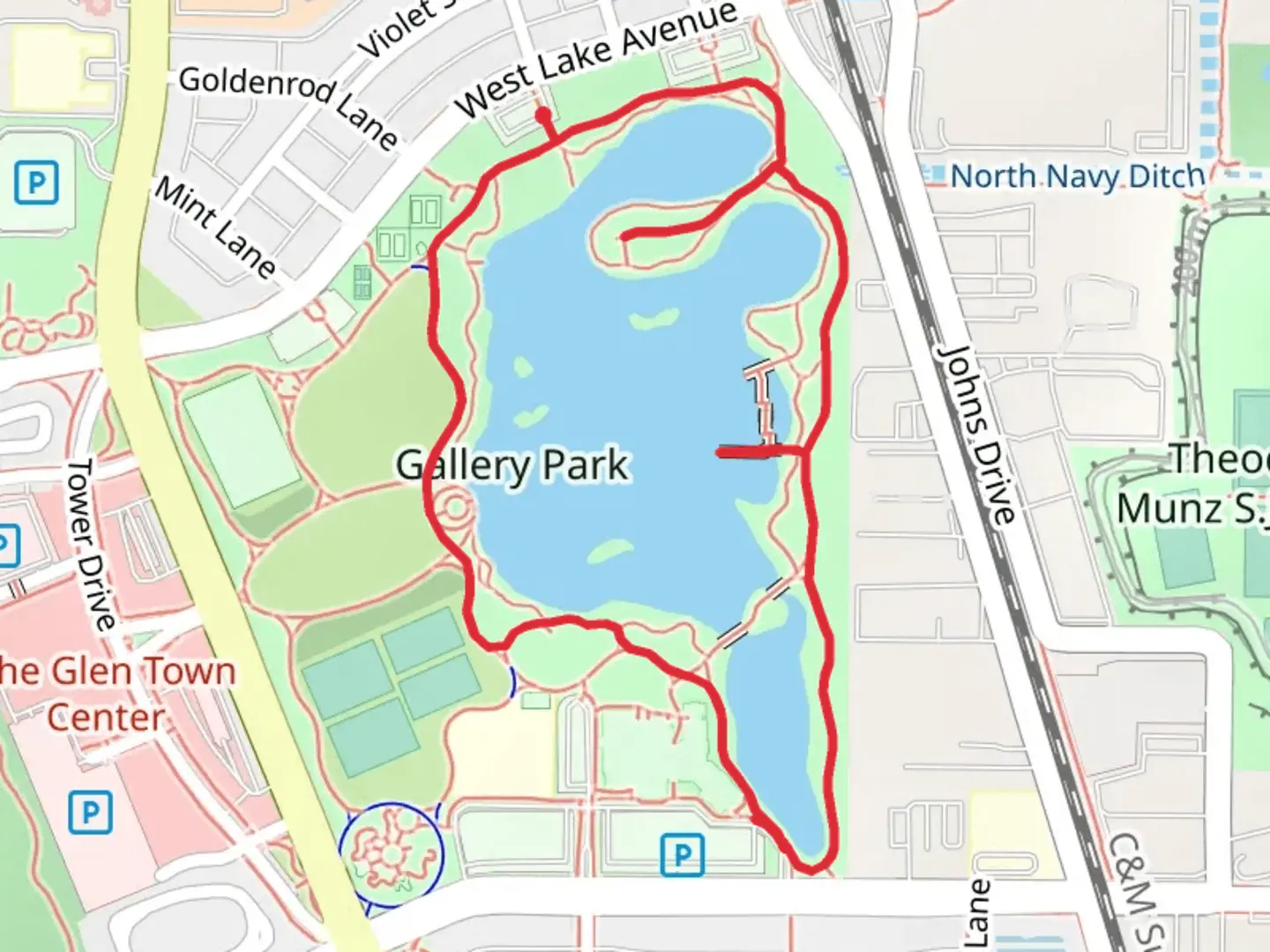 Gallery Park and Lake Glenview Loop | Cook County | Illinois